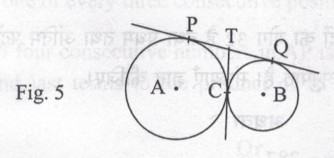 In given Fig -5, two circles touch each other at the point C . Prove that the common tangent to ...
