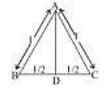 A coil in the shape of an equilateral triangle of side l is suspended ...