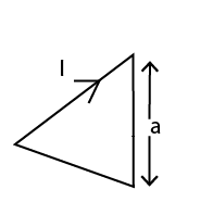 An equilateral triangular loop is kept near to a current-carrying long ...